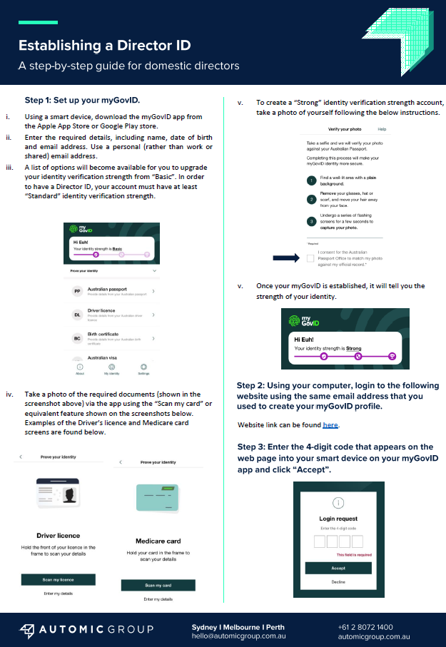 Applying for a Director Identification Number | Insights | Automic Group